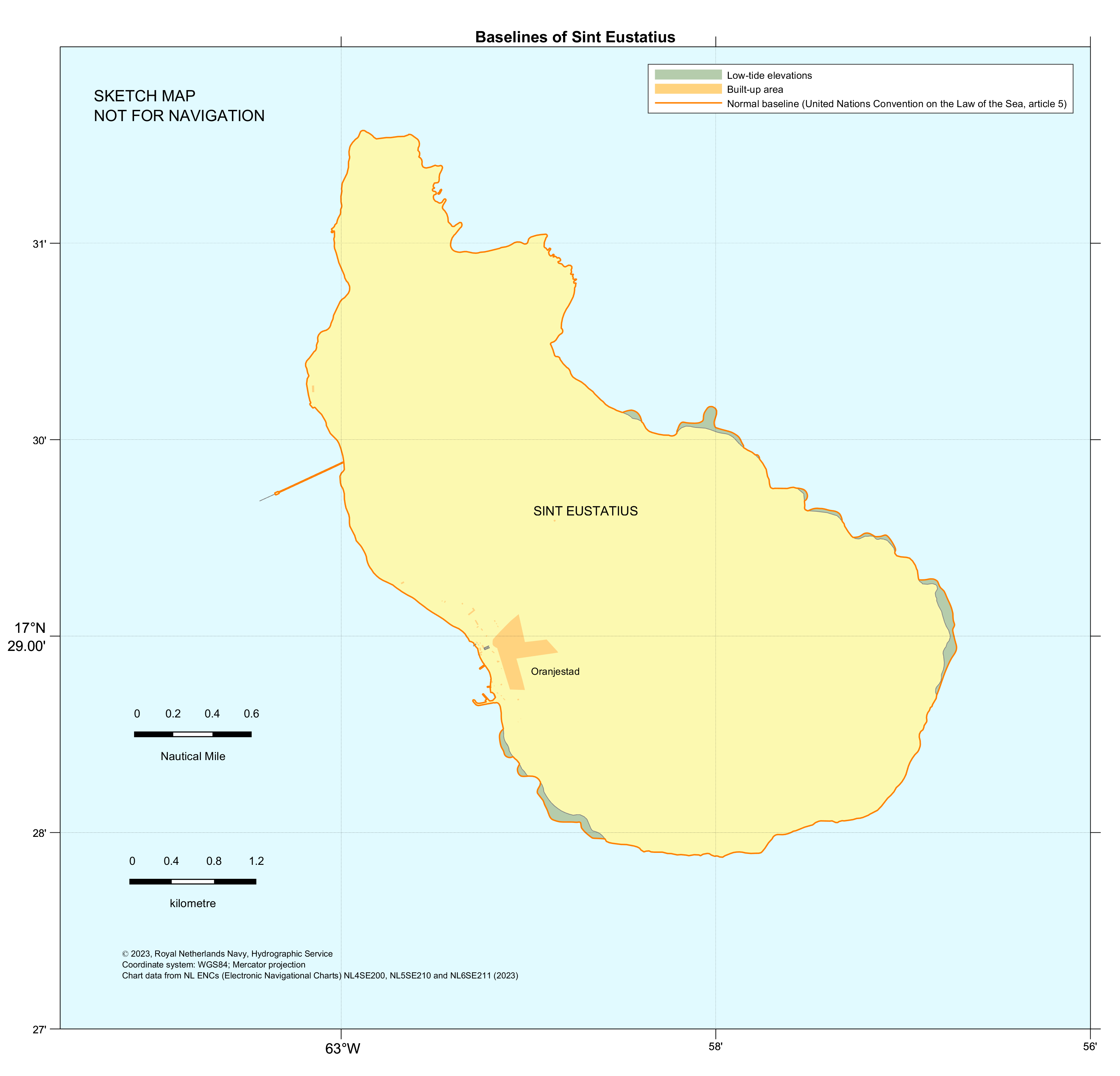 Maritime boundaries of the Caribbean part of the Kingdom | Hydrography | Defensie.nl
